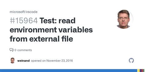 test read environment variables from external file · issue 15964