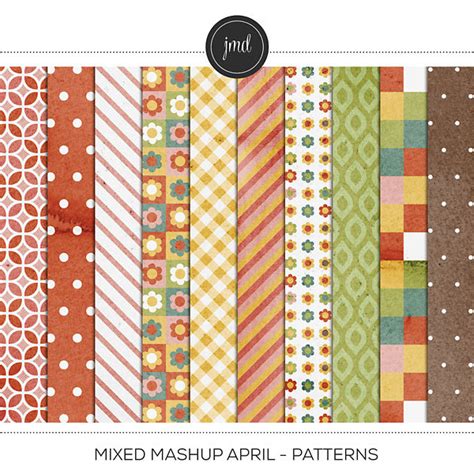 Mixed Mashup April Patterns Digital Art