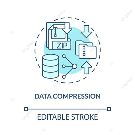 Data Compression Turquoise Concept Icon Coding Programming Vector