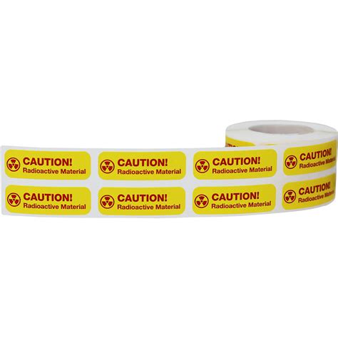 Caution Radioactive Material Warning Labels