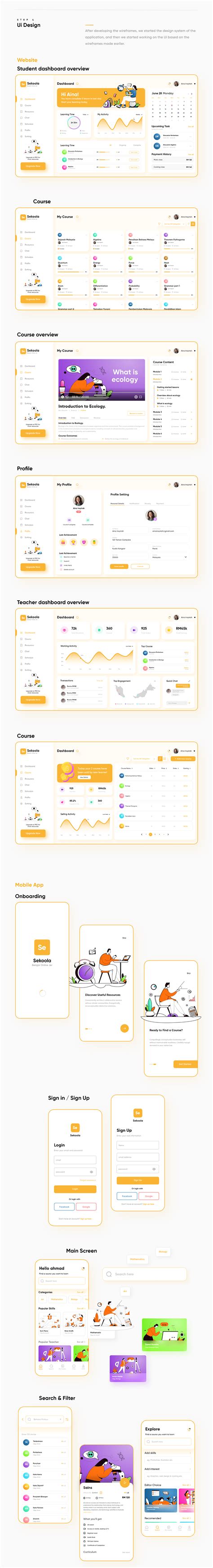 UI UX Learning Management System On Behance