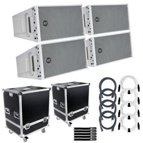 4x RCF HDL 10 A White Line Array Modules With Cases IDJNOW