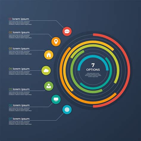 Premium Vector Presentation Infographic Circle Chart 7 Options