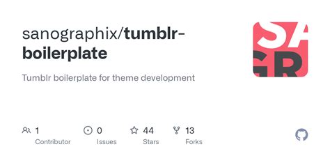 Github Sanographixtumblr Boilerplate Tumblr Boilerplate For Theme Development