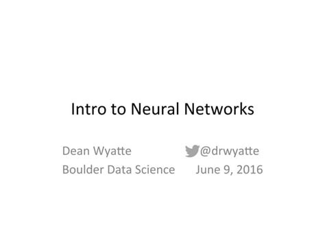 Intro To Neural Networks Pdf Graphics Software Computer Software