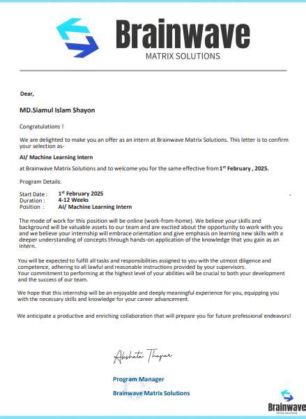 Internship Ai Machinelearning Ml Artificialintelligence Techinternship Workfromhome