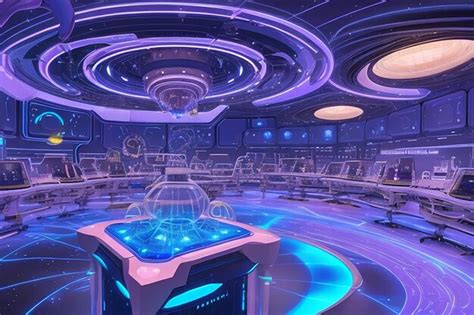 Premium Ai Image Cosmic Strings Futuristic Science Lab