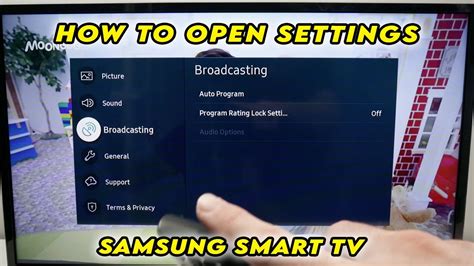 Samsung Smart TV: How to Open Settings Menu - YouTube