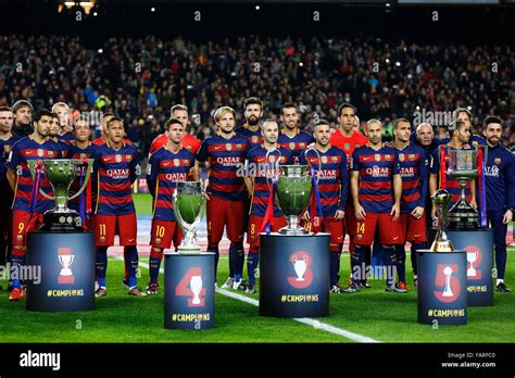 Barcelona Team Group December 30 2015 Football Soccer Barcelona
