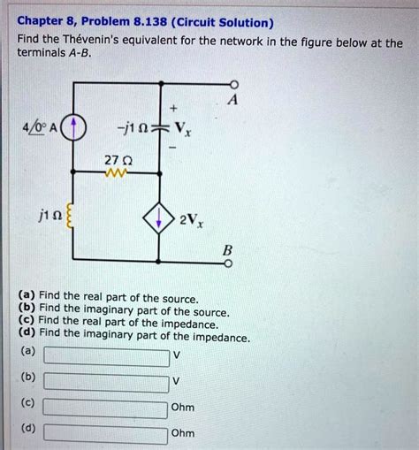 Solved Chapter 8 Problem 8 138 Circuit Solution Find The Thevenins Equivalent For The Network