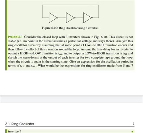 solved figure 6 10 ring oscillator using 3 inverters