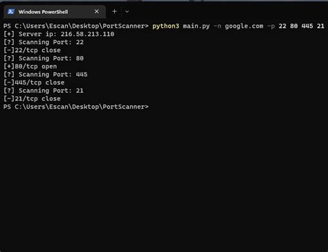 Github Escan Dnmz Basic Portscanner You Can Port Scanning And Find Server Ip Address With
