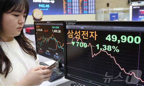 삼성전자 4년5개월 만에 ‘4만전자 로 뉴스1