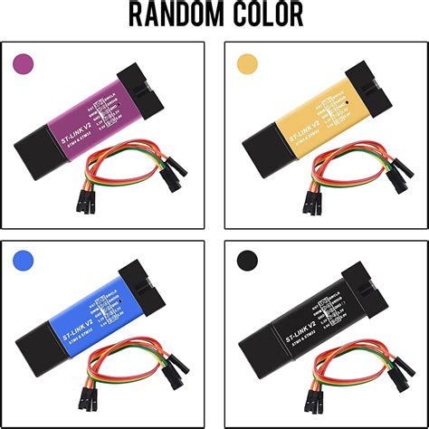 aitrip st link v2 programming unit emulator downloader random color 2pcs 40pin stm32f103c6t6