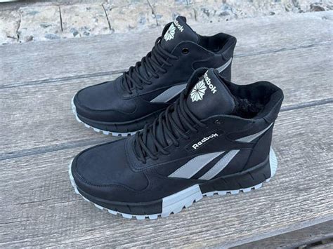 Кроссовки мужские кожаные зимние Reebok ботинки мужские из натуральной ...