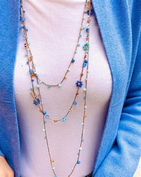 Daniela Maran On Instagram 💙lunghissima Collana Circa 280 Cm Realizzata Con Pietre Dure