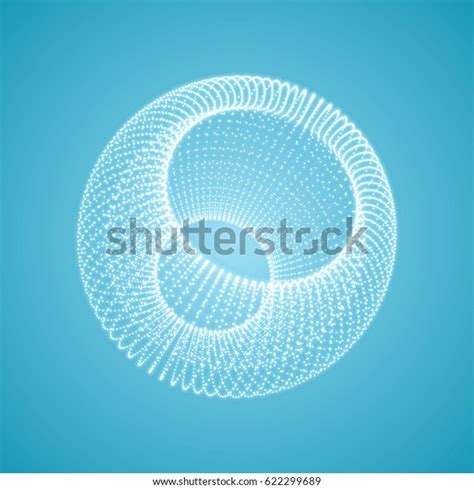 Abstract 3d Connection Structure Geometric Shape Stock Vector Royalty