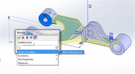 Applying A Solidworks Global Variable To A Dimension