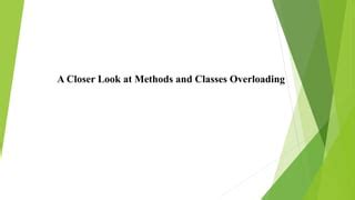MODULE Methods And Classes Overloading Pptx
