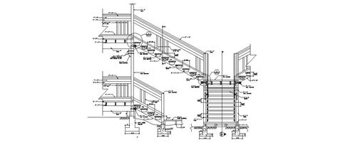 Staircase Section And Constructive Structure Cad Drawing Details Dwg File Cadbull