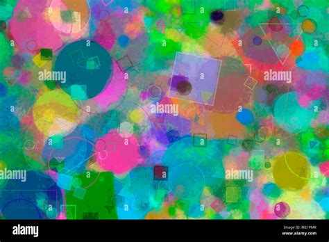 random circle square and rectangle shape digital generative art for web