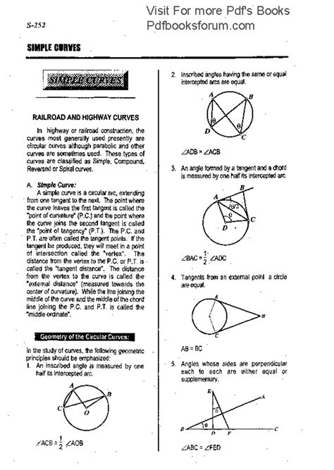 Simple Curve Compound Curve Reverse Curve 5 Simple Curves Railroad