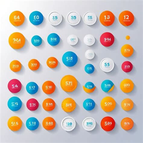 A Large Number Of Buttons With The Number 5 On Them Premium Ai