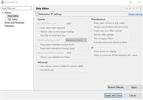 Sql Editor Does Not Honor The Resultset Fetch Size For Teradata