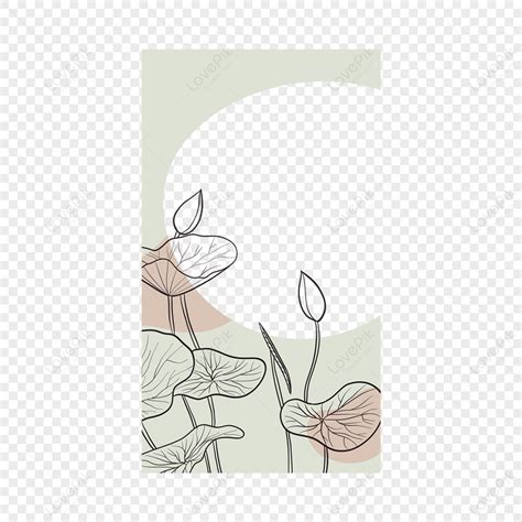 손으로 그린 꽃 일러스트 라인 드로잉 꽃 추상 여름 테두리꽃들식물 Png 일러스트 무료 다운로드 Lovepik