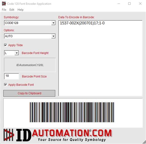 Code 128 Font Encoder App Software Application Code 128 Font Encoder App Software Application