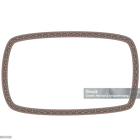 Old Greek Key Rectangle Vintage Frame Horizontal Old Greek Key Pattern