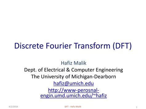 Ppt Discrete Fourier Transform Dft Powerpoint Presentation Free