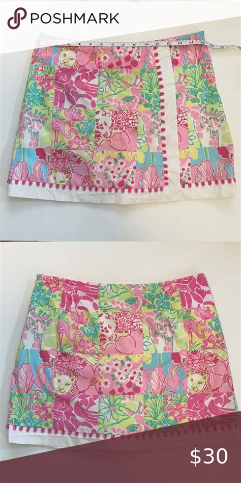 Lilly Pulitzer Patchwork Skort 100 Cotton Retro Design
