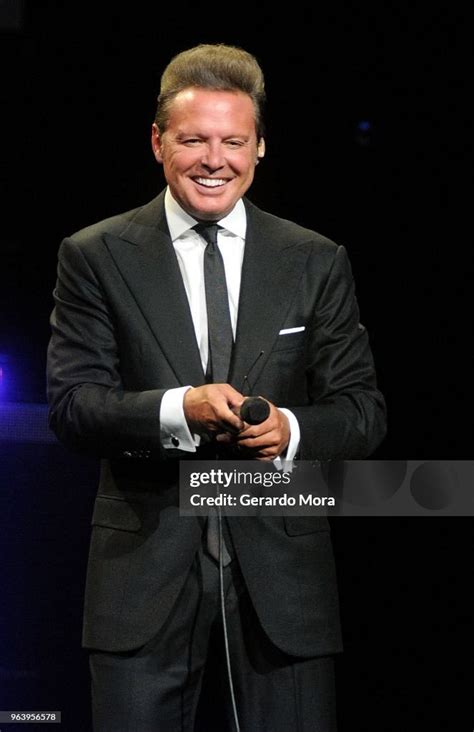 Mexican Singer Luis Miguel Performs During A Show As Part Of The
