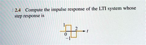 I 24 Compute The Impulse Response Of The Lti System Whose Step Response Is