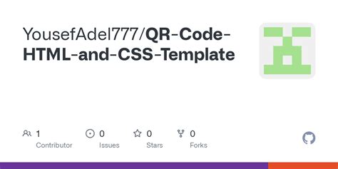 GitHub YousefAdel777 QR Code HTML And CSS Template