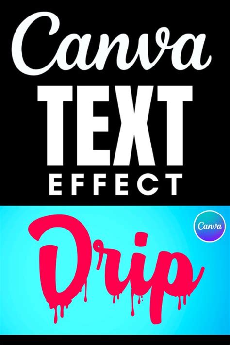 Canva Text Effect Create Dripping Text Effects In Canva Text Effects Canva Tutorial Canvas