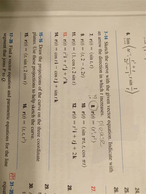 solved sketch the curve with the given vector equation