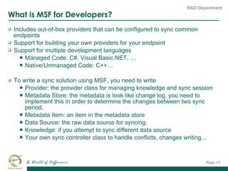 Microsoft Sync Framework PPT