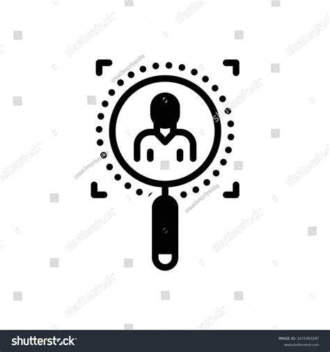Vector Black Icon Detect Stock Vector Royalty Free 2231483297