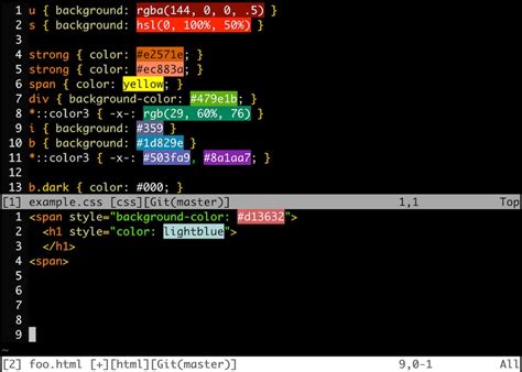 VimTrick Displaying Color Codes By Colin Bartlett
