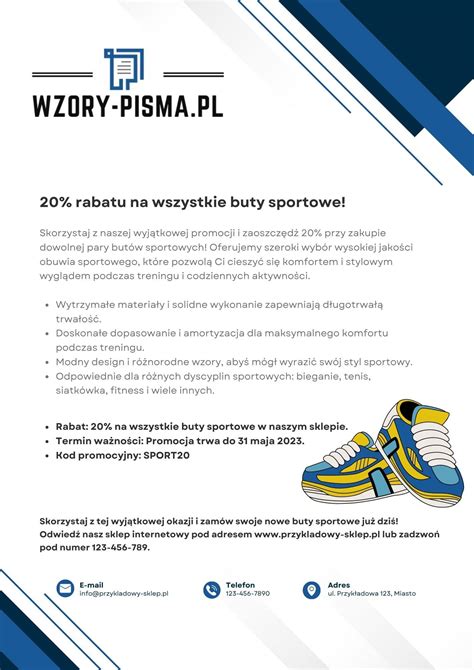 Blankiet Reklamowy Wzór Wzory Pisma Pl