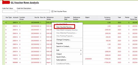 gl voucher rows analysis page ifs community