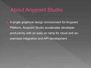 Mule Anypoint Studio PPTX Programming Languages Computing