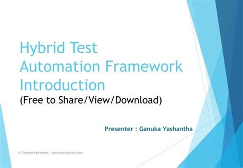 Hybrid Automation Framework Development Introduction Ppt