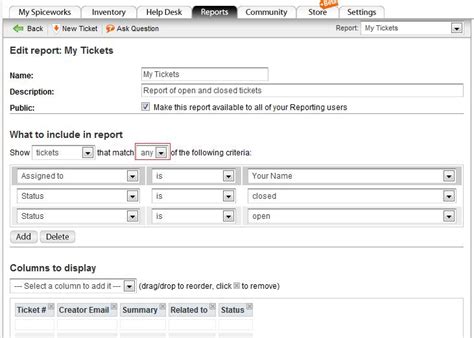Want To Print Out A Report For Open And Closed Tickets Spiceworks
