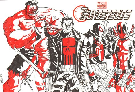 Thunderbolts Sketch Cover By Marvin000 On Deviantart