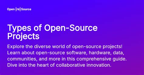 Types Of Open Source Projects Open Re Source