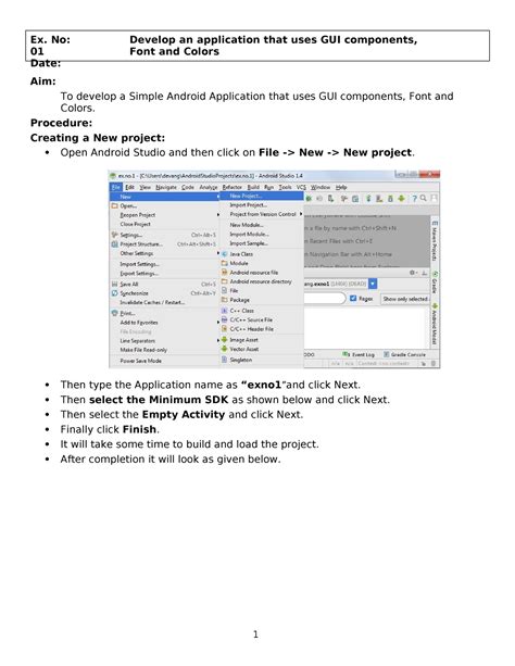 Mad Lab Manual Ex No Date Develop An Application That Uses Gui Components Font And
