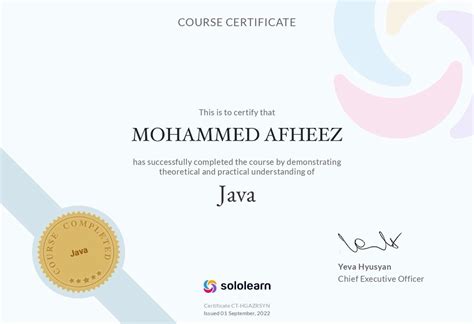 Mohammed Afheez On Linkedin Java